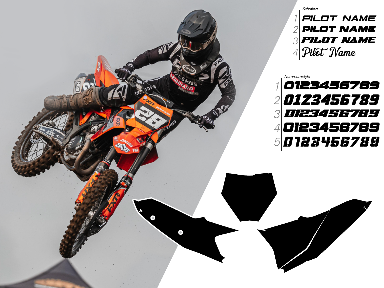 NUMMERNTAFELN Dekor für MX | ENDURO | SUPERMOTO – TZ Designs